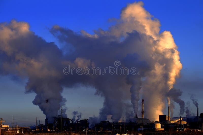 Factory Pollution in the Sky Smoke Rising Pollutants in the Air Stock ...