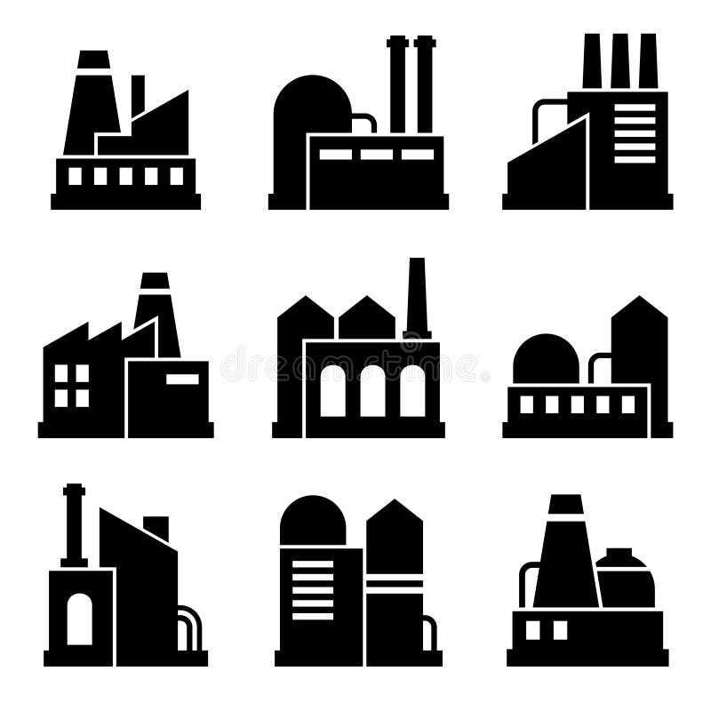 Industrial building stock vector. Illustration of isolated - 75336479