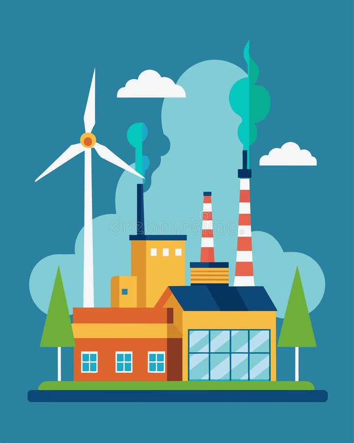 A Factory Powered by Wind Turbines Reducing Their Carbon Emissions and ...