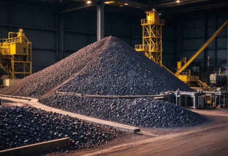 A Factory for Processing Ores of Rare Earth Metals and Lithium Stock Illustration - Illustration ...