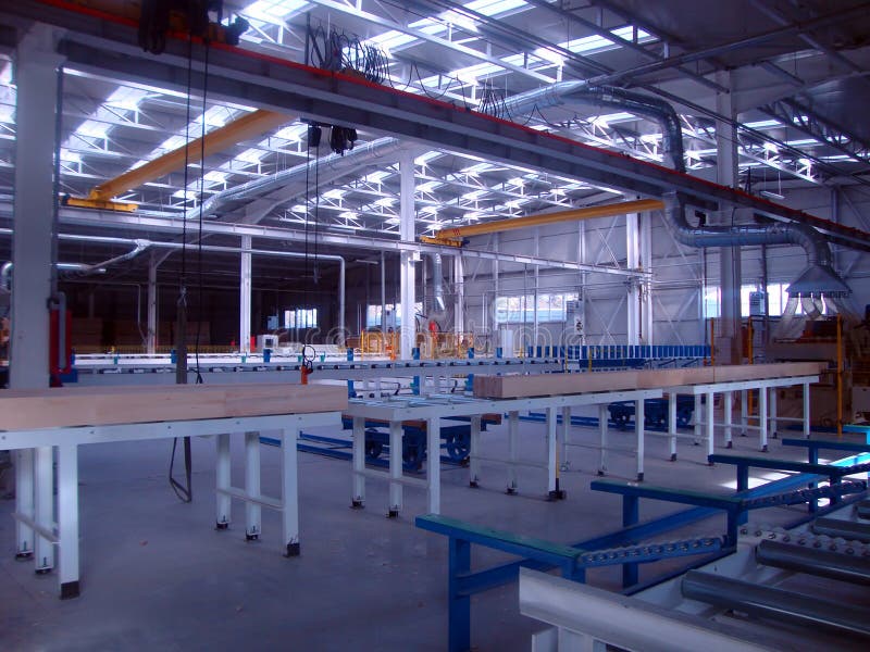Factory production beams stock image. Image of plank - 113171477