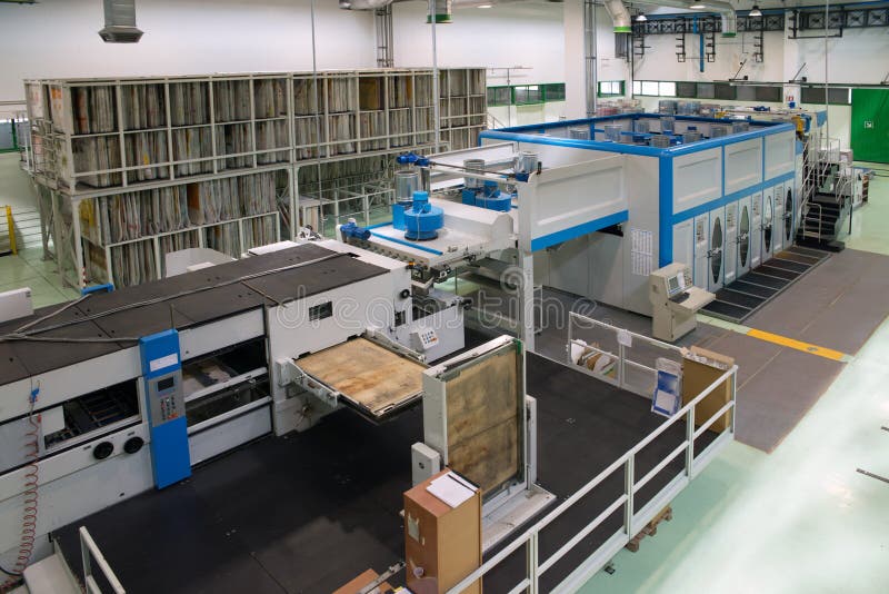 Factory - Production of Cardboard Foodstuff Containers Stock Image ...