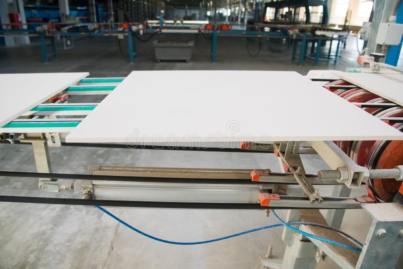 Factory for Production of Ceramic Tiles. Conveyor Line for Ceramic Tile ...