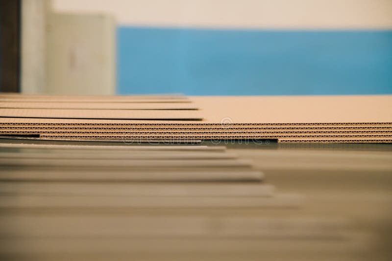 Factory for the Production of Corrugated Cardboard Stock Image - Image ...
