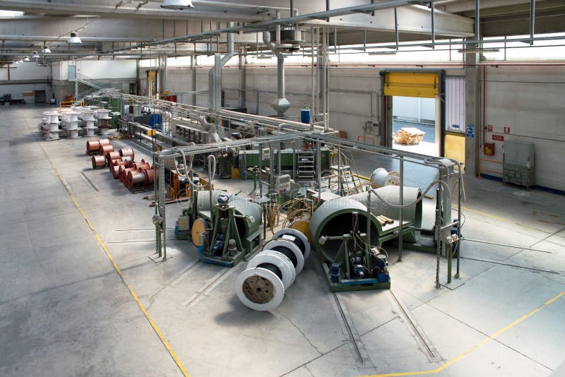 Factory - Production Electrical Wires Stock Photo - Image of electrical ...