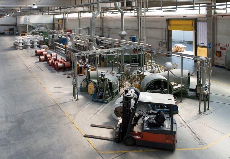 Factory - Production Electrical Wires Stock Photo - Image of electrical ...