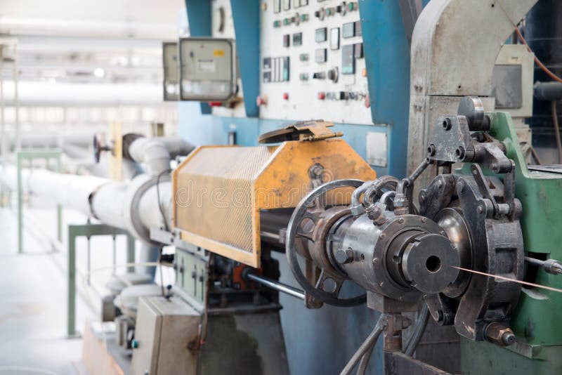 Factory - Production Electrical Wires Stock Photo - Image of industrial ...