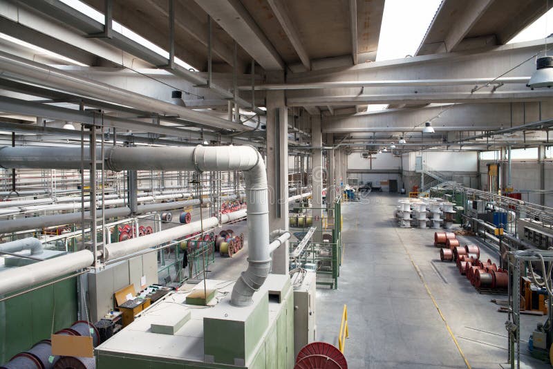 Factory - Production Electrical Wires Stock Photo - Image of electrical ...