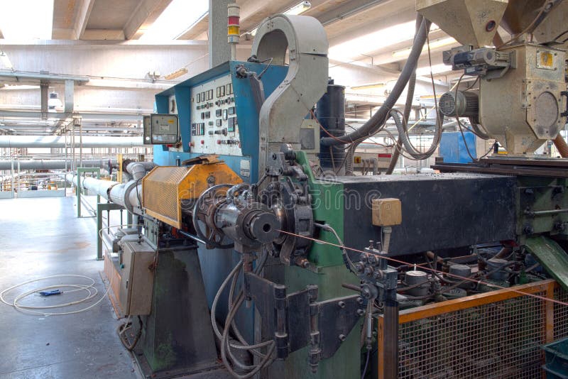 Factory - Production Electrical Wires Stock Image - Image of ...