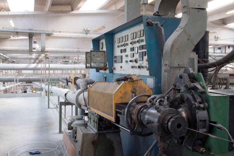 Factory - Production Electrical Wires Stock Photo - Image of industrial ...