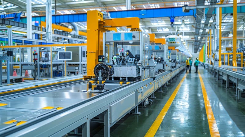 Factory Production Line, Industrial Equipment, Vibrant and Efficient ...