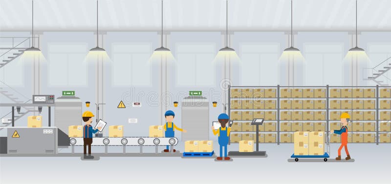 Factory production line stock vector. Illustration of manufacture ...