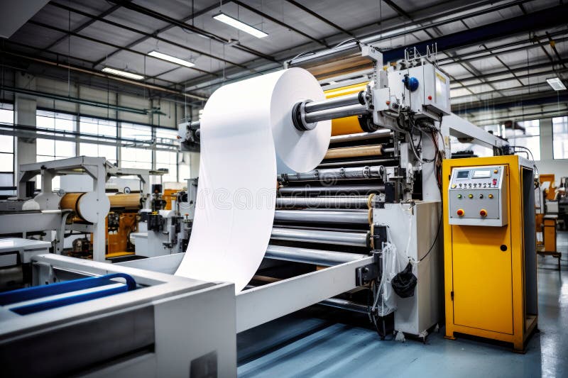 Factory for the Production of Paper and Cardboard. Production Equipment ...