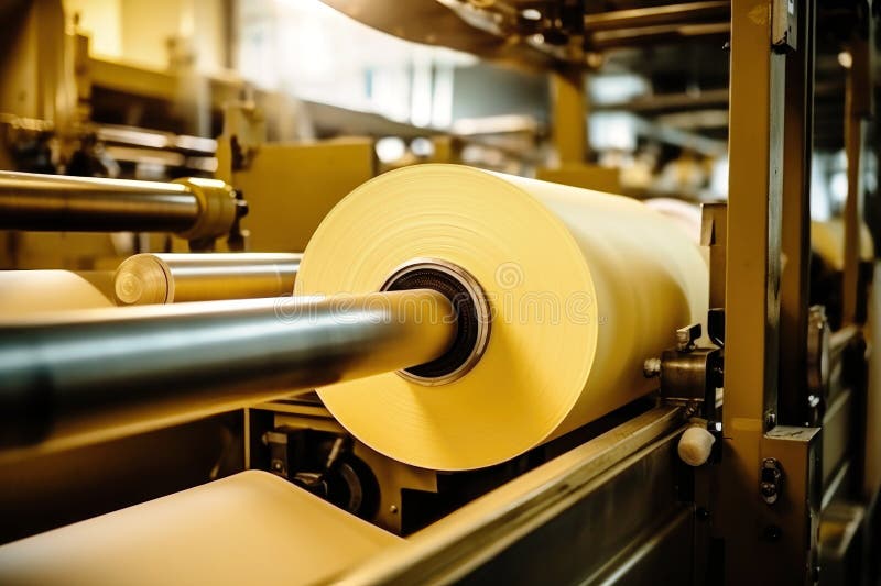 Factory for the Production of Paper and Cardboard. Production Equipment ...