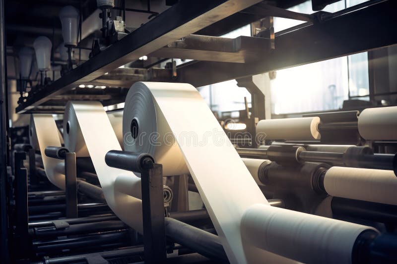 Factory for the Production of Paper and Cardboard. Production Equipment ...