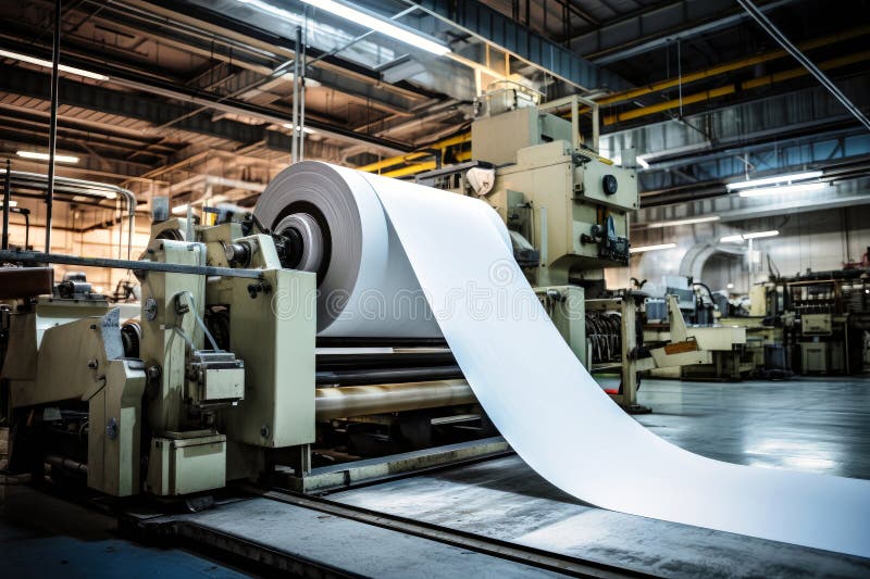 Factory for the Production of Paper and Cardboard. Production Equipment ...