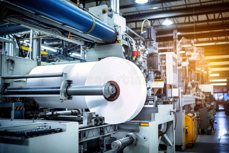 Factory for the Production of Paper and Cardboard. Production Equipment ...