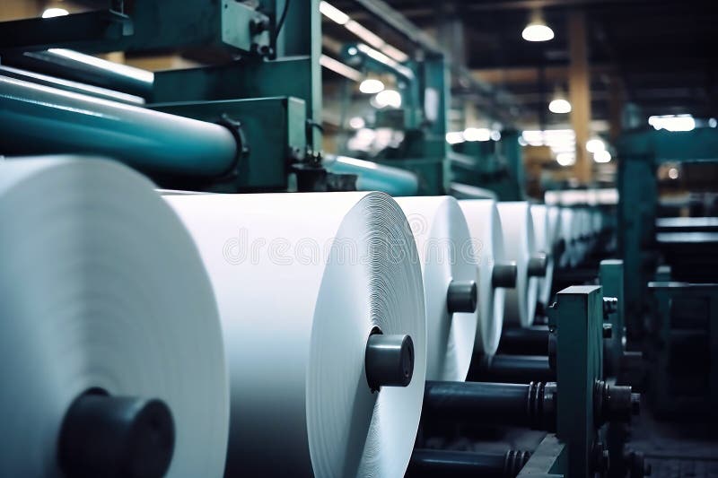 Factory for the Production of Paper and Cardboard. Production Equipment ...