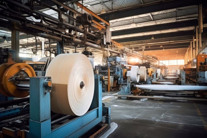 Factory for the Production of Paper and Cardboard. Production Equipment ...