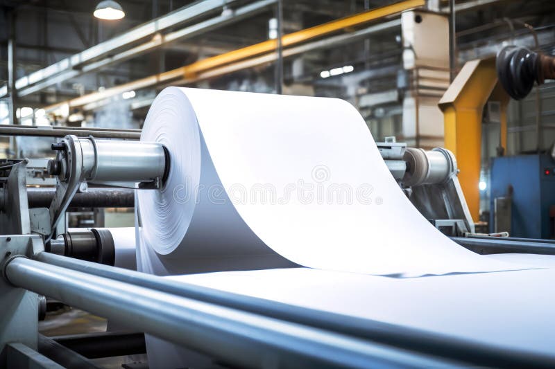 Factory for the Production of Paper and Cardboard. Production Equipment ...