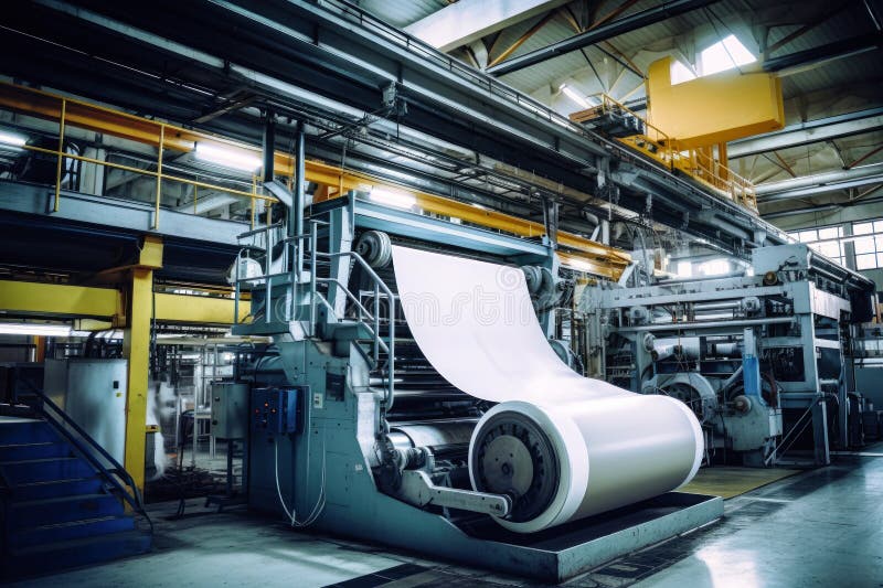 Factory for the Production of Paper and Cardboard. Production Equipment ...