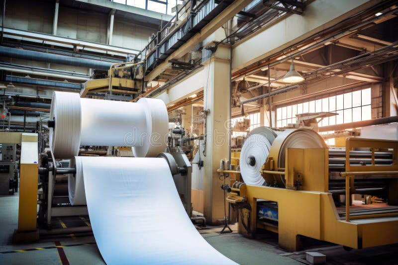 Factory for the Production of Paper and Cardboard. Production Equipment ...