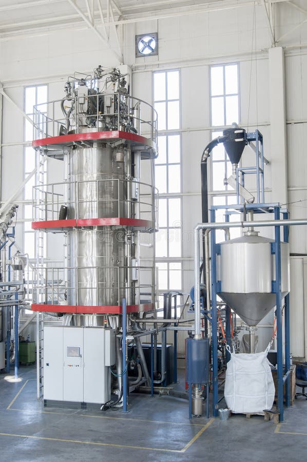 Factory for the Production of Pet Plastic Granules. Plant of PET Stock ...