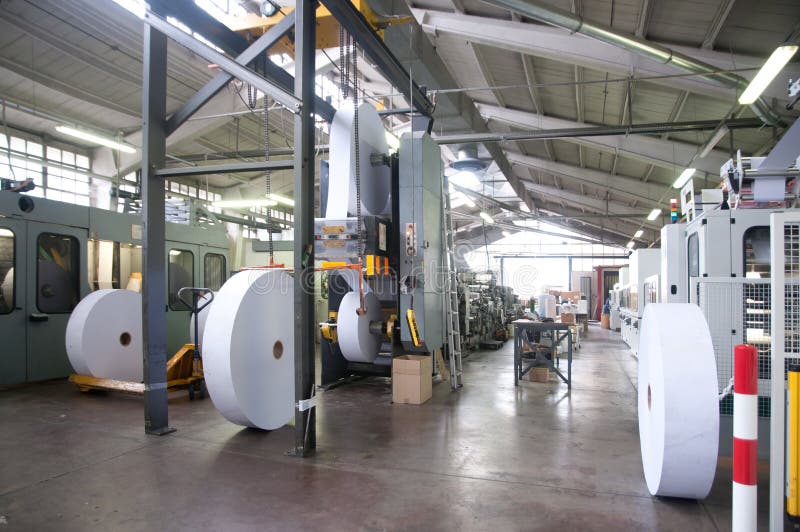 Factory: Prodution of Envelopes and Bag Stock Photo - Image of plant ...