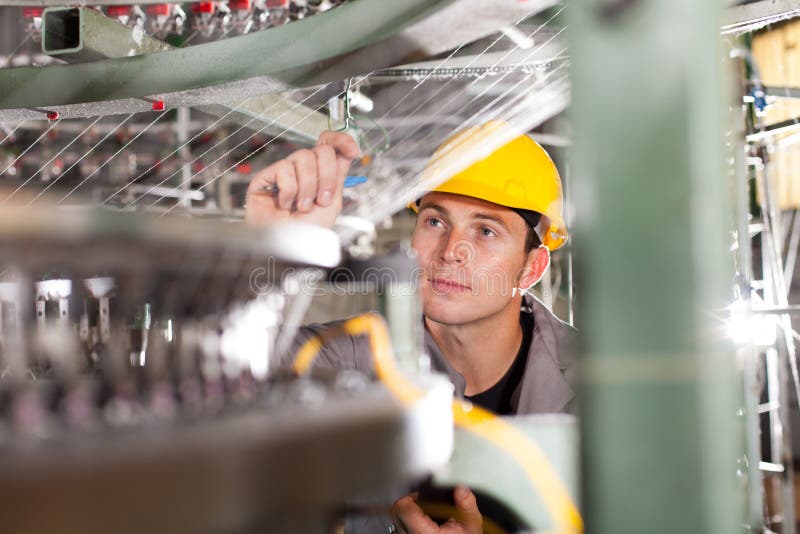 Factory quality controller stock image. Image of bobbins - 27310977