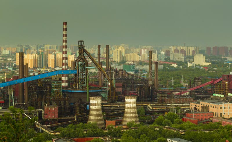Factory in rain stock image. Image of chimney, city, black - 28395709