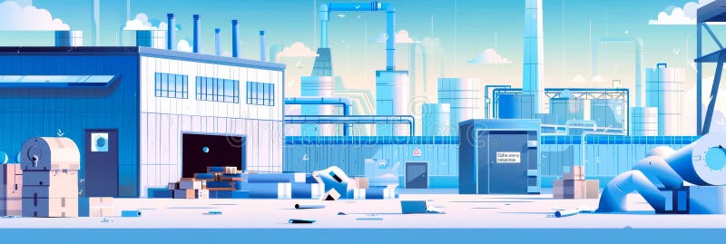 Factory that Recycles and Processes Recyclable Materials. Stock Image ...