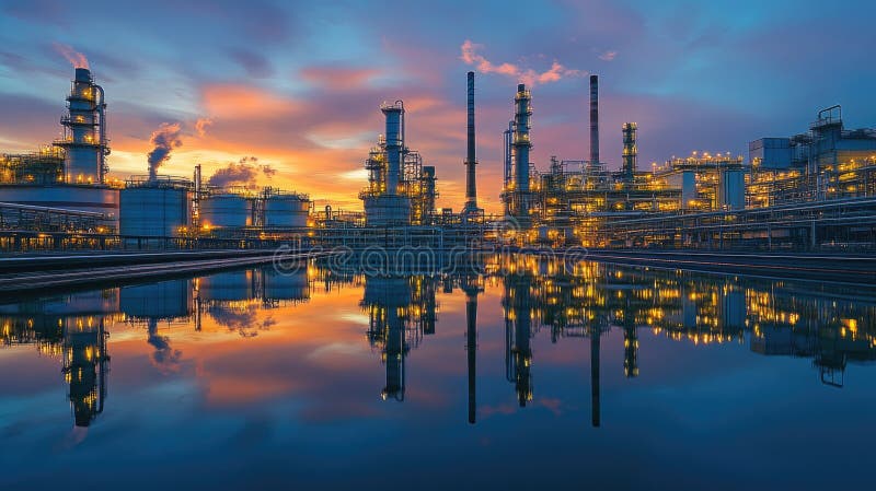 Factory Reflection stock photo. Image of building, water - 378958552