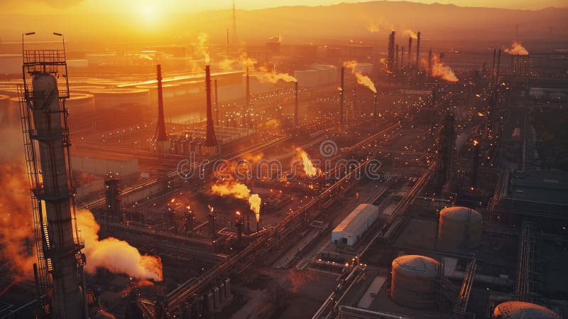 A Factory Releasing Thick Smoke, Suitable for Environmental or ...