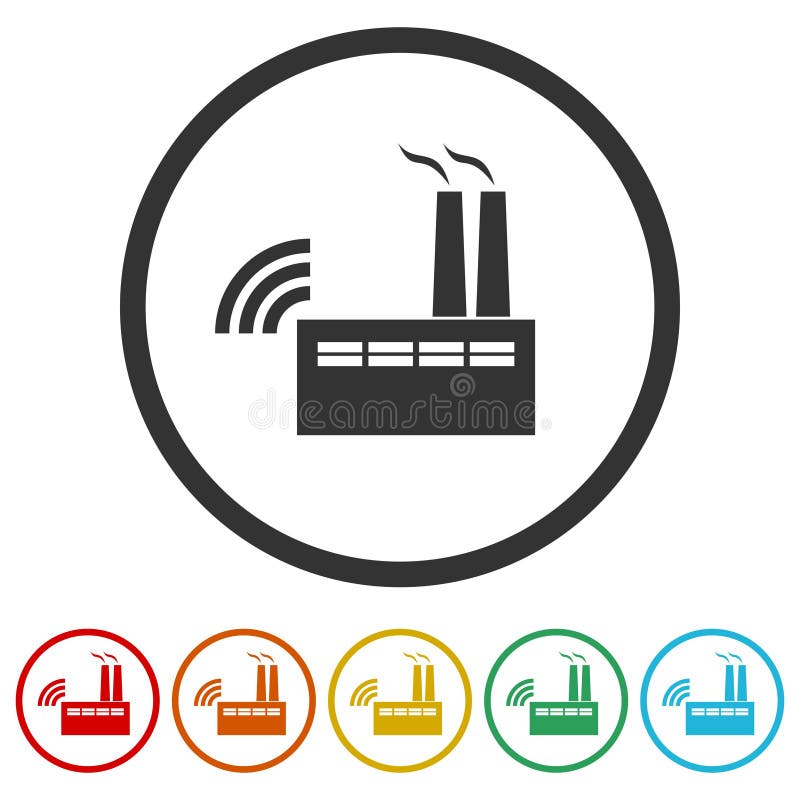 Simple Factory icon stock vector. Illustration of manufacture - 95659835