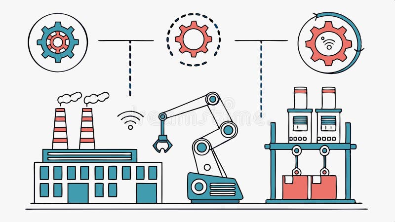 Factory Robot Automation, Industrial Arm and Manufacturing Process ...