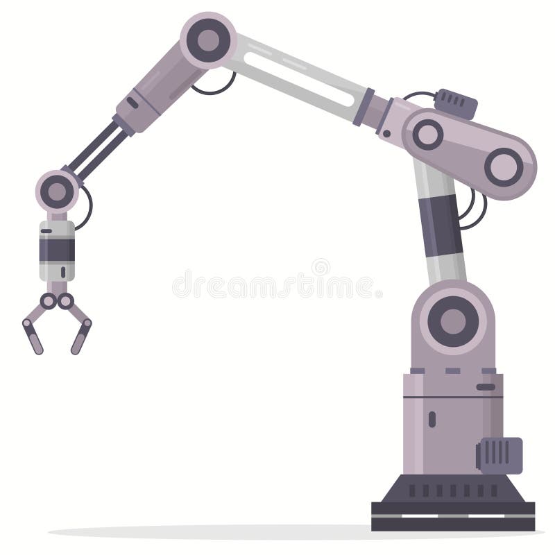 Factory Robot Manipulator Arm. Mechanic Control Tool. Vector Stock ...