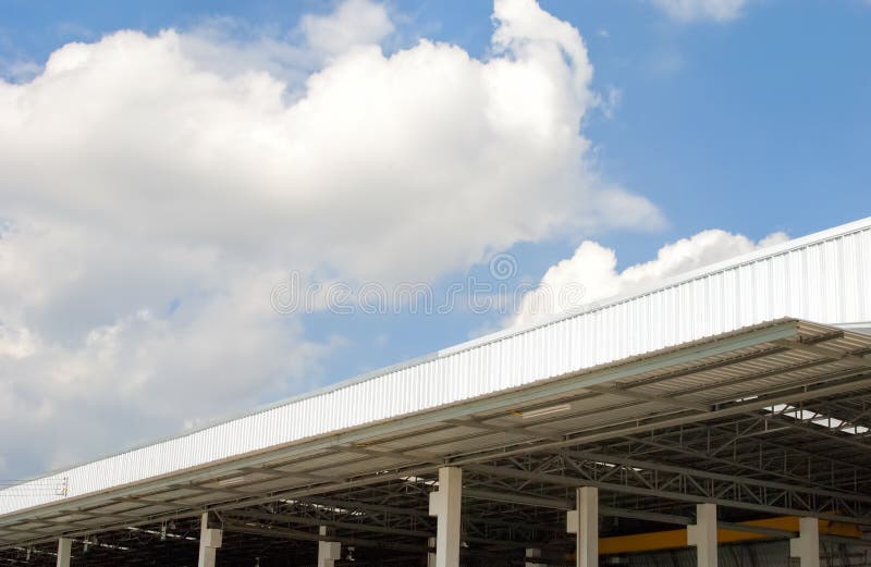 Factory roof stock photo. Image of large, outdoors, floor - 48292030