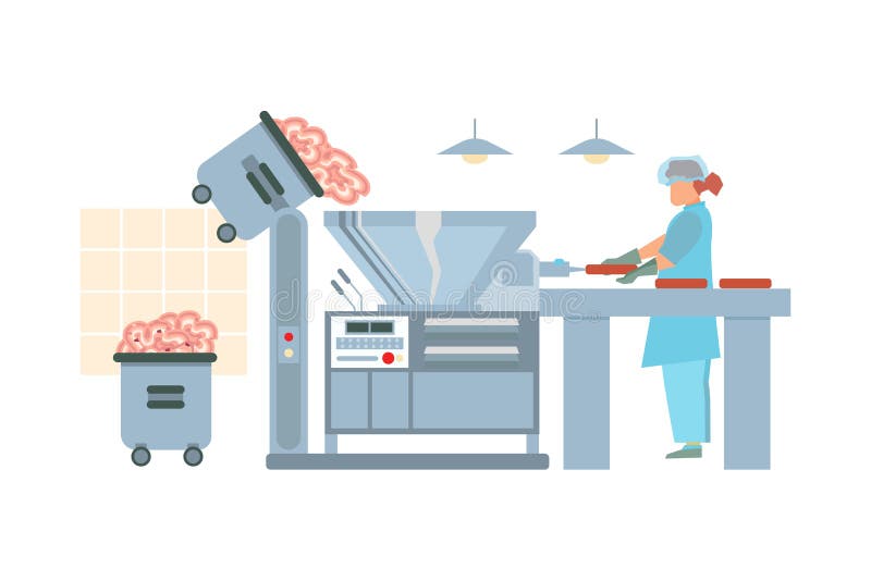 Meat Processing Stock Illustrations – 990 Meat Processing Stock ...