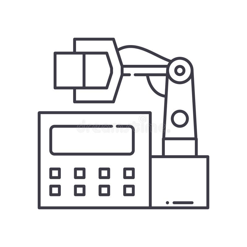 Factory Service Line Icon, Outline Symbol, Vector Illustration, Concept ...