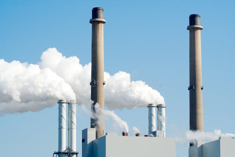 Dirty Factory Smoke Stacks stock image. Image of filth - 15039991