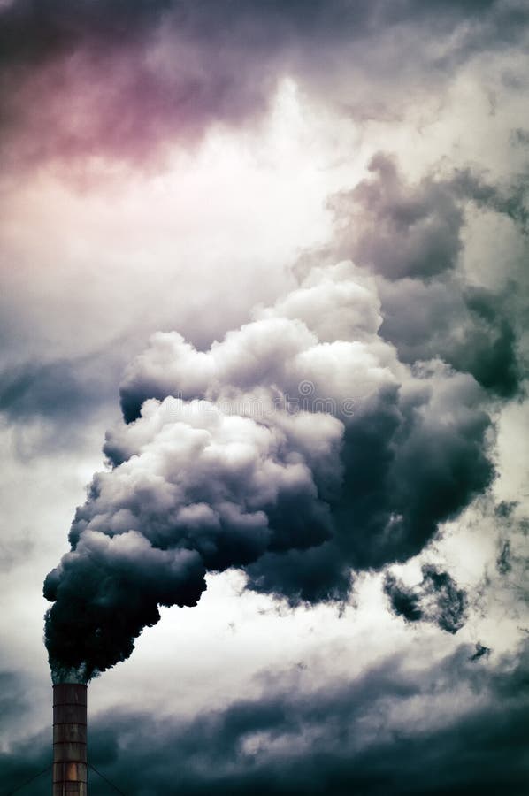 Factory smoke emission stock image. Image of fuel, ecology - 40191421