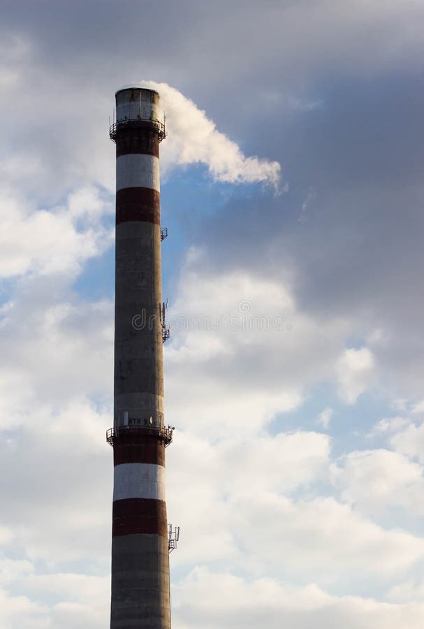Factory smoke pipe stock image. Image of white, environment - 51464903