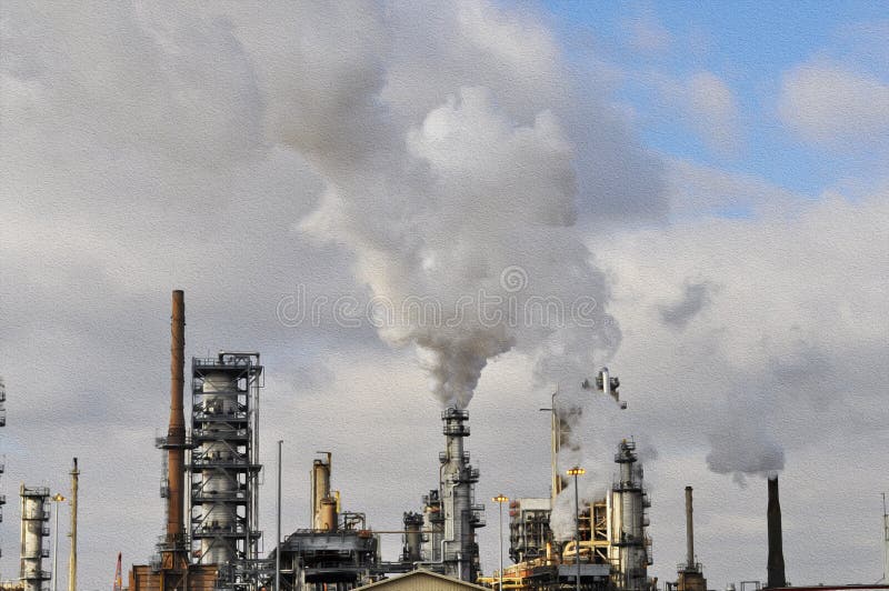 Factory with smoke stack stock image. Image of manufacturing - 104371839