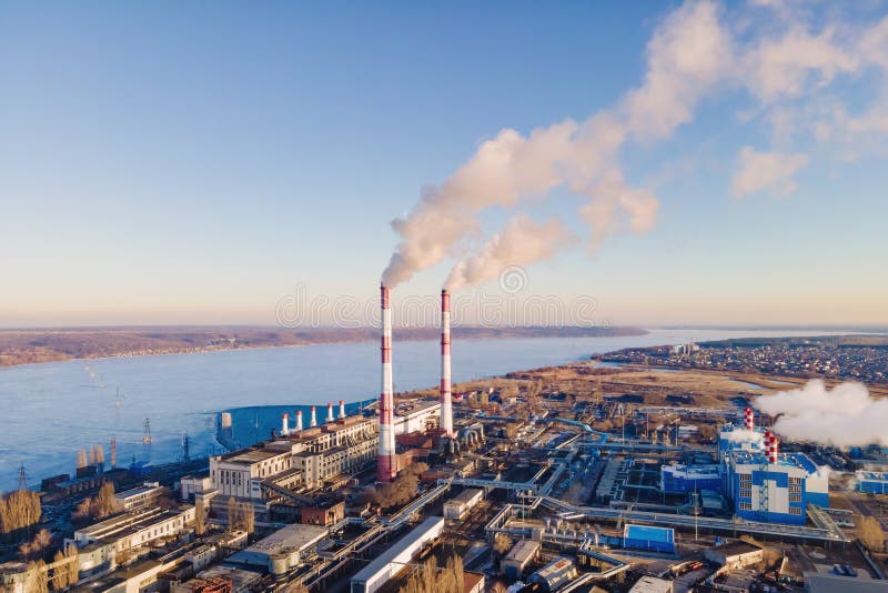 Factory Smokestack Emissions, Climate Change and Global Warming Stock ...