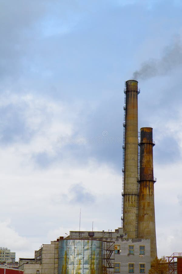 Factory smokestack tube stock image. Image of energy - 24039377