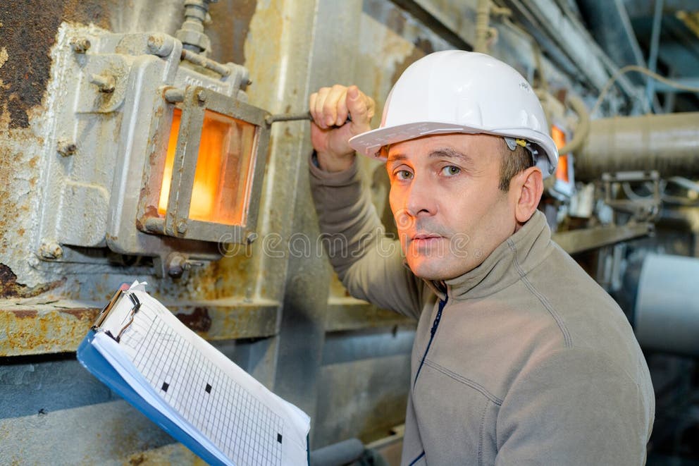 Factory Staff Writing on Clipboard in Factory Stock Photo - Image of ...