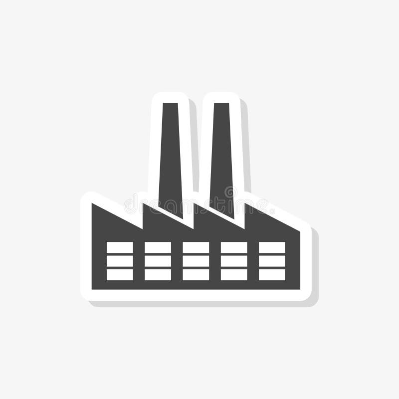 Simple Factory icon stock vector. Illustration of manufacture - 95659835