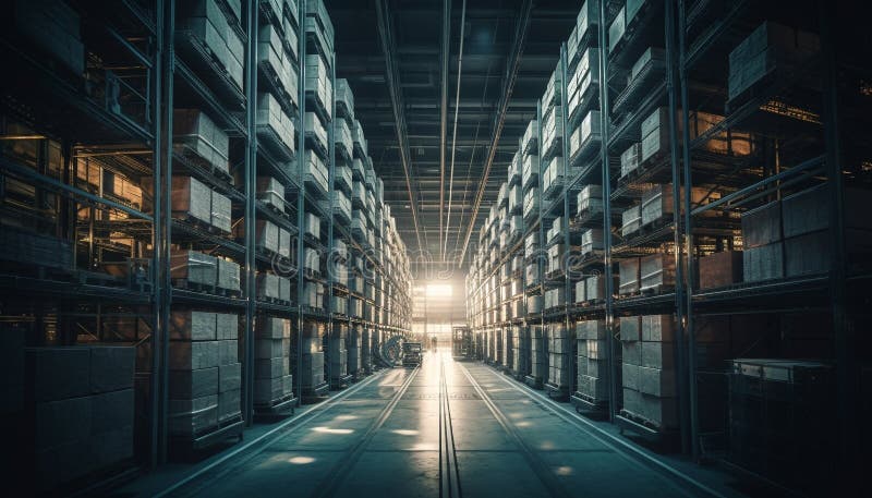 In the Factory Storage Room, a Large Group of Objects Generated by AI ...