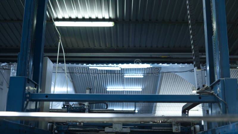 Factory Storehouse Lifting Machine Working Process at Technological ...