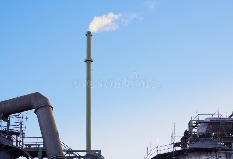 Factory summer sky stock image. Image of pipe, smog, atmosphere - 34046021
